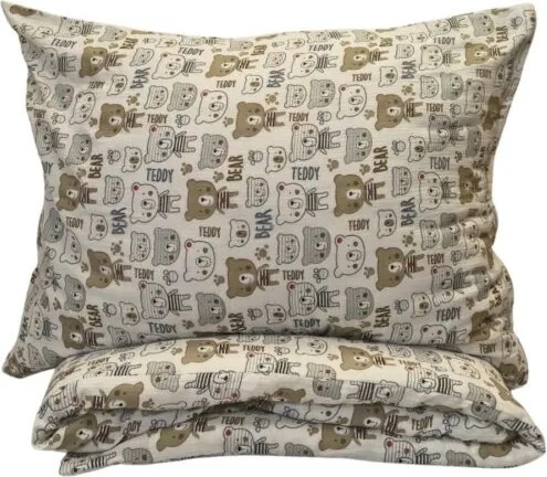 Mušelínové povlečení Teddy Bear TiaHome - Detský set 130x90cm + 65x45cm