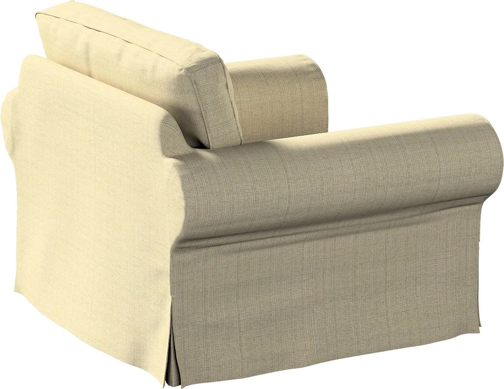 Potah na křeslo IKEA Ektorp barva béžová látka pletený vzor
