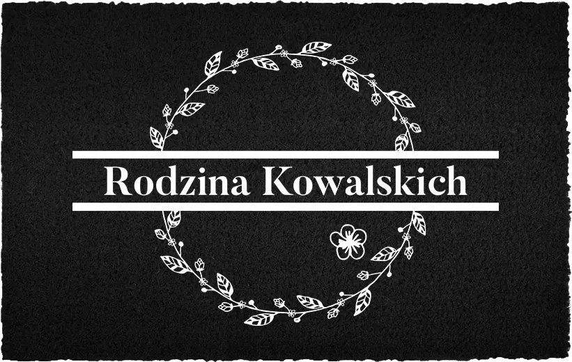 Rohožka Černá 40X60 Vaše Iniciály Dům Personalizovaný Interiér Trend