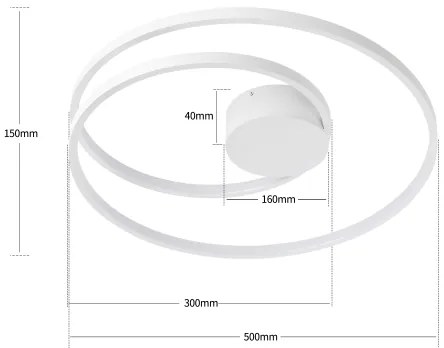 Brilagi- LED Stmívat. stropní svítidlo TWISTER LED/48W/230V pr. 50 cm bílá + DO