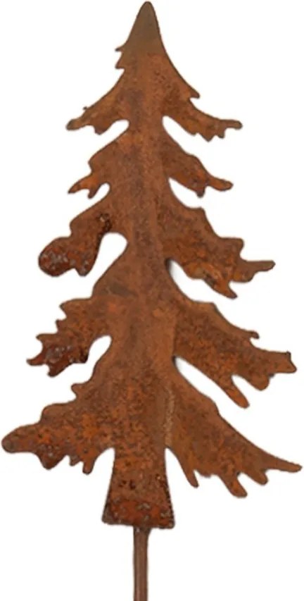 Rustikální rezavý zápich stromek Christmas Tree Rust S - 6*1*34 cm
