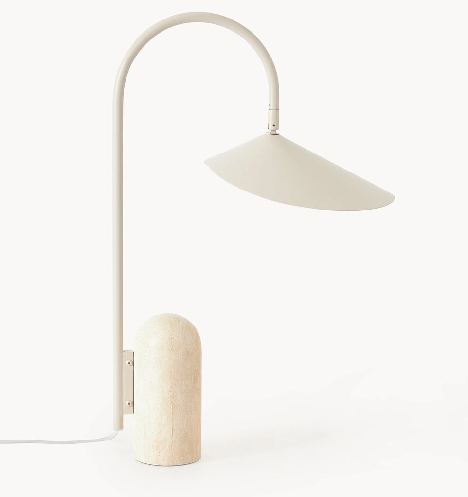 Velká nastavitelná stolní lampa's mramorovou podstavou Arum