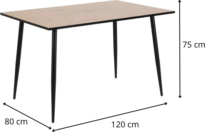Jídelní set Wilma dub divoký/černý