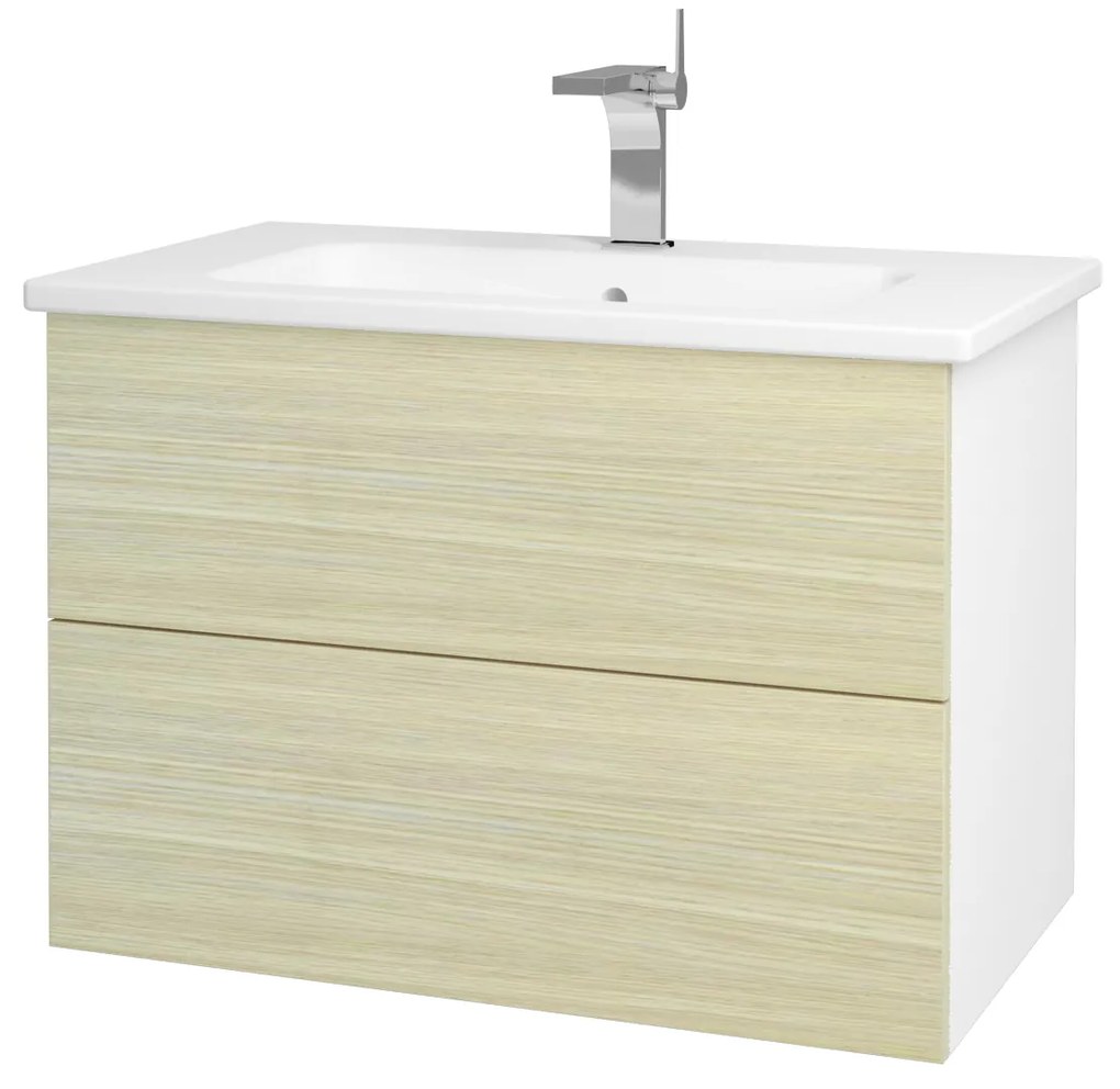 Dřevojas Koupelnová skříň VARIANTE SZZ2 80 (umyvadlo Euphoria) Varianta: N01 Bílá lesk / D06 Ořech