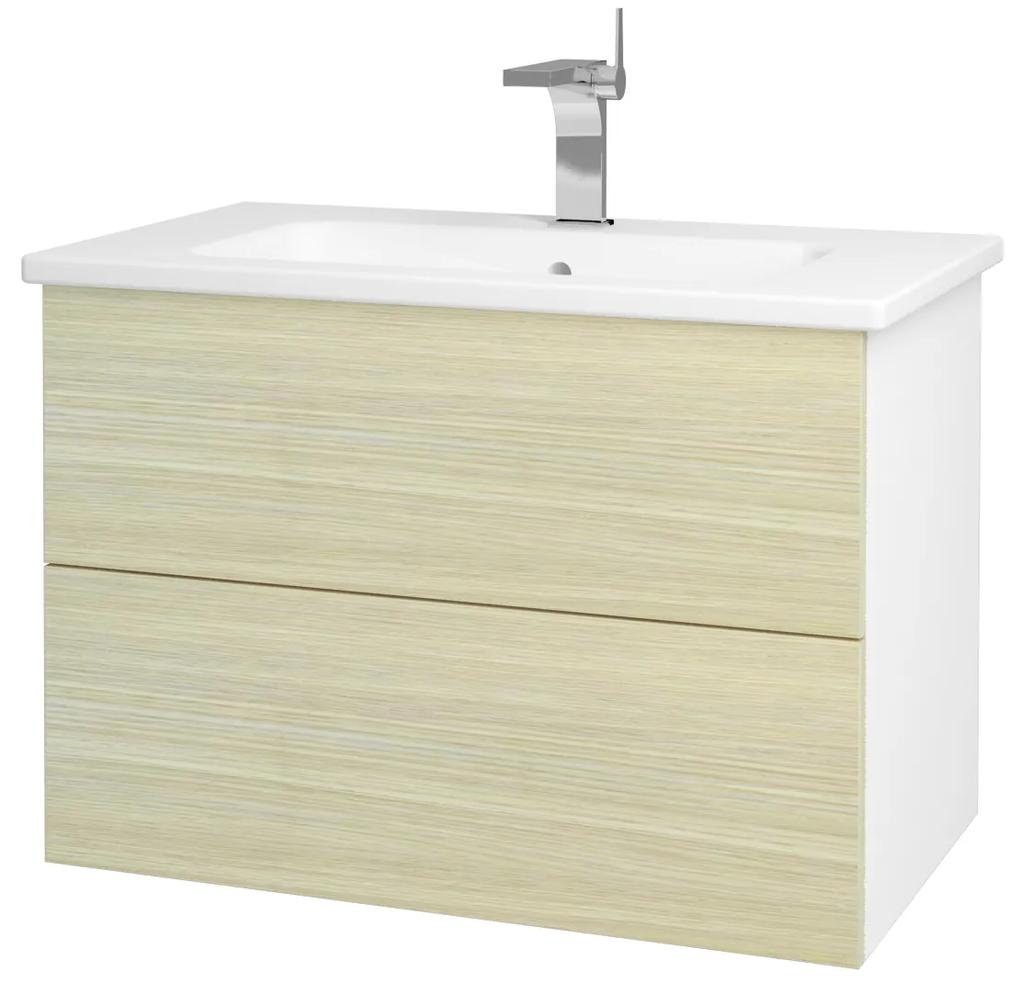 Dřevojas Koupelnová skříň VARIANTE SZZ2 80 (umyvadlo Euphoria) Varianta: N01 Bílá lesk / D09 Arlington