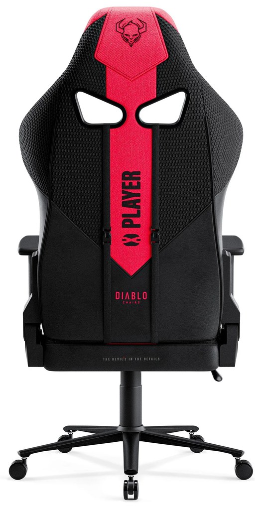 Látková herní židle King Size, karmínový-antracitový: Diablo X-Player 2.0
