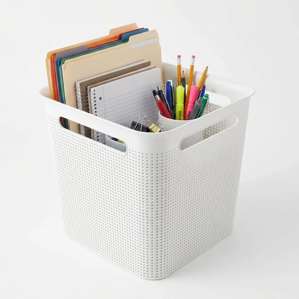 Rotho Úložný box s madly BRISEN 18l, 29x29x29cm, bílý