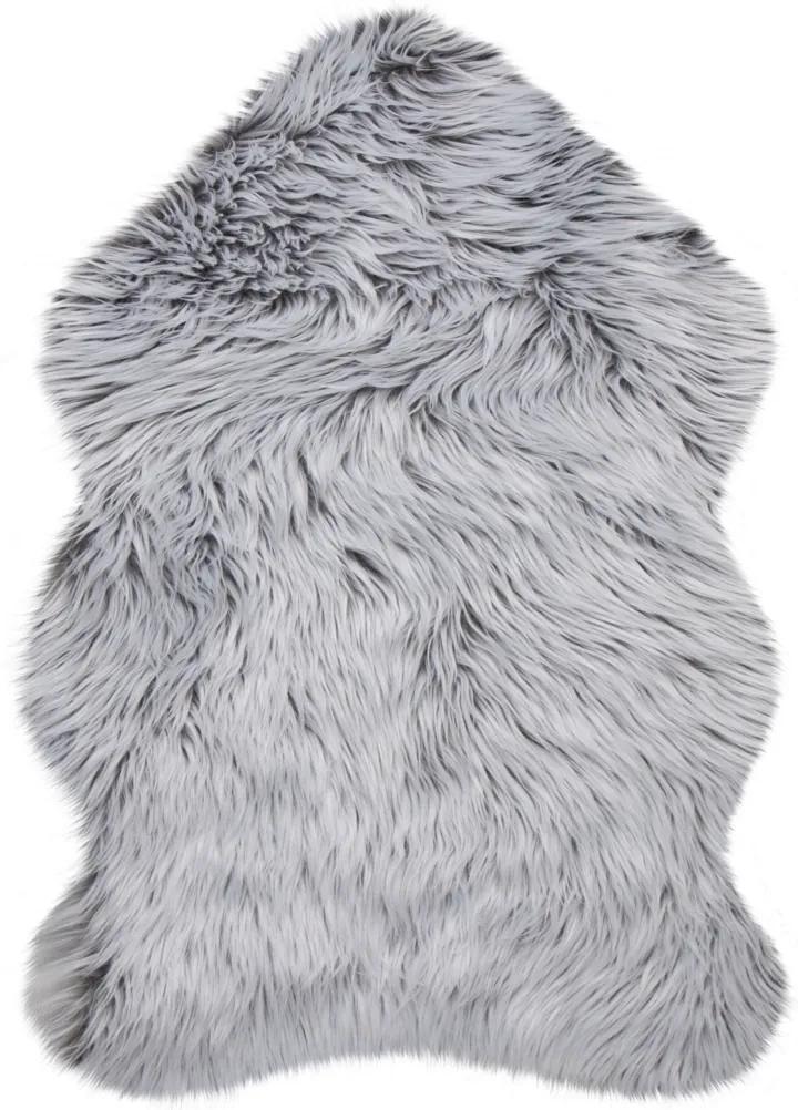 Flair Rugs koberce Kusový koberec Anja Faux Fur Helsinki Grey 60x90 tvar kožešiny