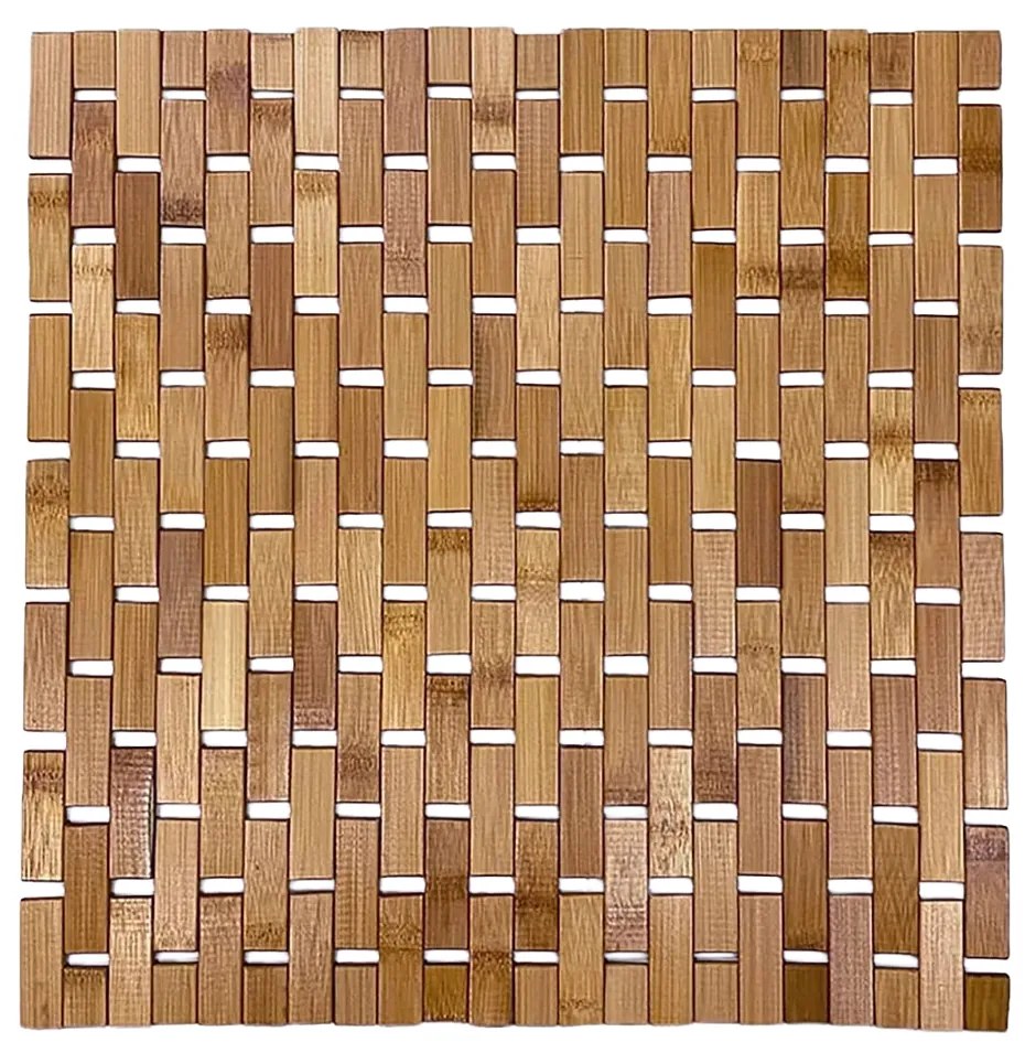 Předložka do koupelny Bambo Duckboard, 45x45 cm, hnědá