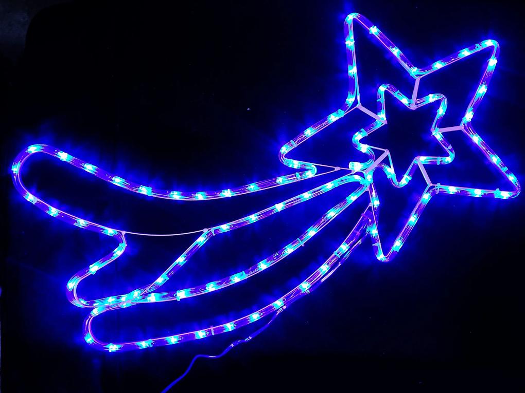 Vánoční LED dekorace, kometa, 76cm, různé barvy na výběr Barva: Studená bílá