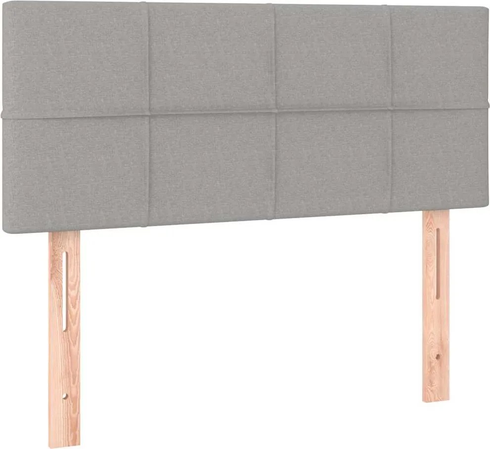 Box spring postel s matrací světle šedá 80 x 200 cm textil 3126197