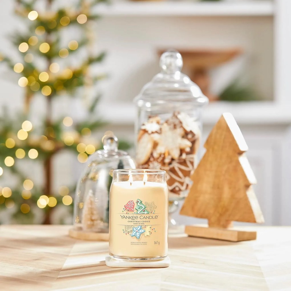 Yankee Candle vonná svíčka Signature ve skle velká Christmas Cookie 567 g