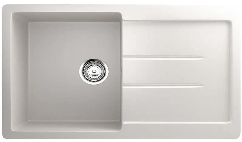ULGRAN Granitový dřez 77x50 cm U- 507 Barva: bílá, | BIANO