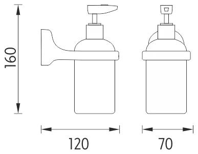 Nástěnný dávkovač tekutého mýdla, pumpička plast NIMCO MONOLIT MO 4031C-P-26