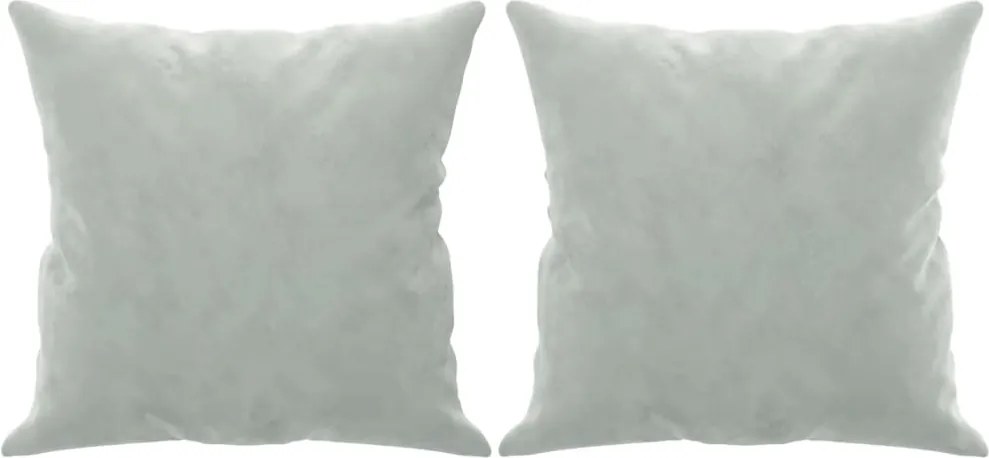2místná pohovka s polštáři světle šedá 120 cm samet 3200935