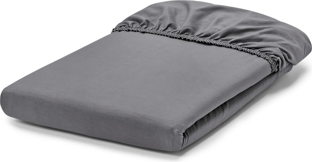 Tchibo - Perkálové napínací prostěradlo, šedá, nadměrná velikost