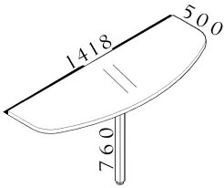 NABYTEK-DESIGNOVY.CZ - PR718 11 - Přístavný stůl Komfort 141,8x50 cm, buk