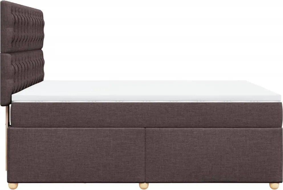 Box spring postel s matrací tmavě hnědá 160x200 cm textil 3293641