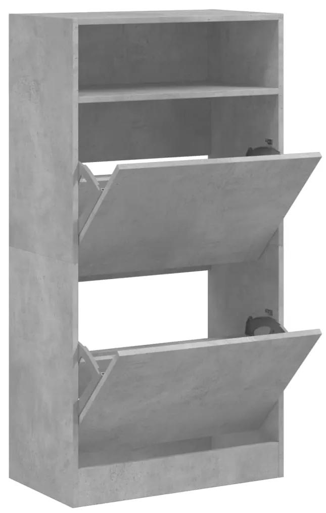 Botník betonově šedý 60 x 34 x 116 cm kompozitní dřevo - Default Title