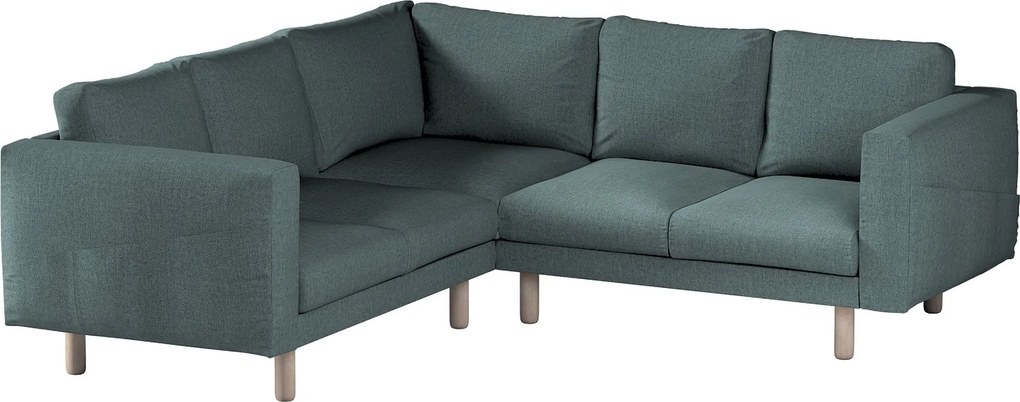 Potah na pohovku IKEA Norsborg rohová 4-místná barva modrá látka pletený vzor