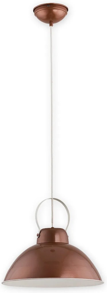 Lemir O2374 W1 MAB - Měděné závěsné svítidlo, měděný retro lustr