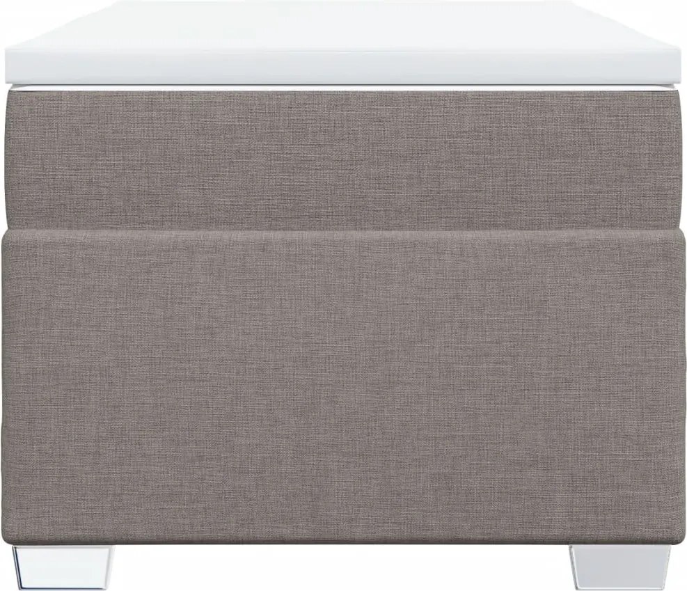 Box spring postel s matrací taupe 80x200 cm textil 3285092