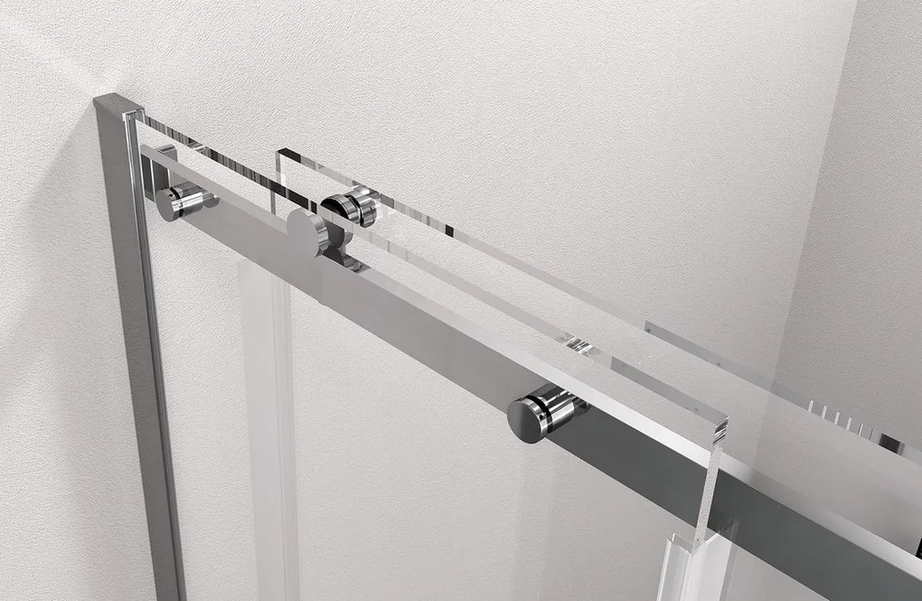 Polysan THRON ROUND sprchové dveře 1500 mm, kulaté pojezdy, čiré sklo TL5015-5005