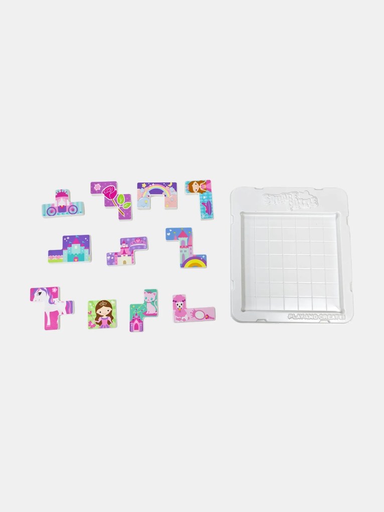 Sinsay - Puzzle se základní deskou a motivem princezen - fuchsiová