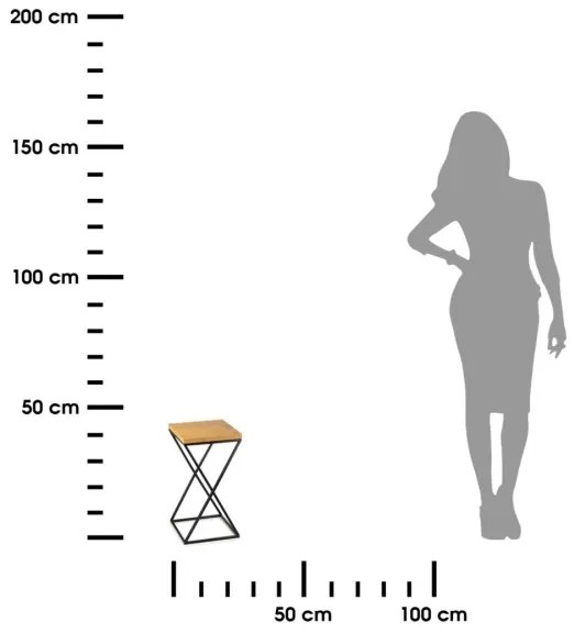 Stojan na květiny LOFT 40x24 cm černá/hnědá