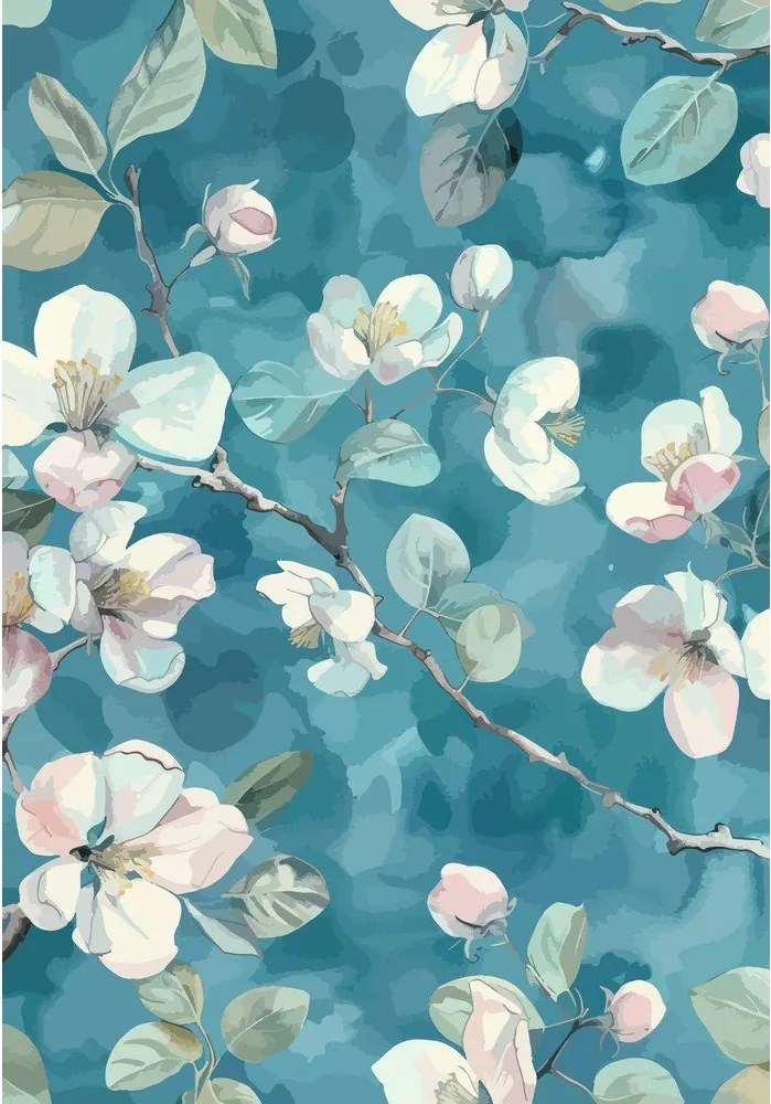 Modrý pratelný běhoun 80x200 cm Bloom – Vitaus