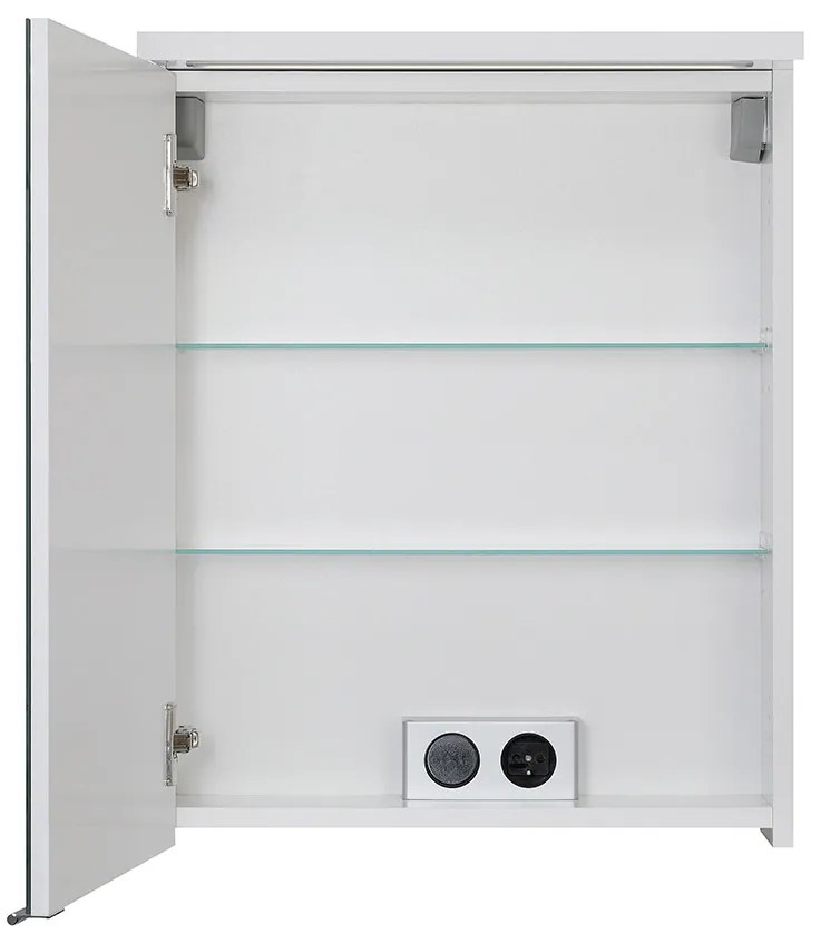 BPS-koupelny Zrcadlová skříňka závěsná s LED osvětlením Elite W 50 ZS P/L