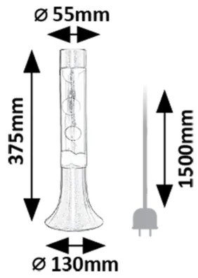 Rabalux 76026 - LED Lávová lampa POPPILOL LED/25W/230V