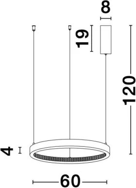Závěsné LED svítidlo NOVA LUCE PRESTON 35W 3000K 9285601 stmívatelné Triac