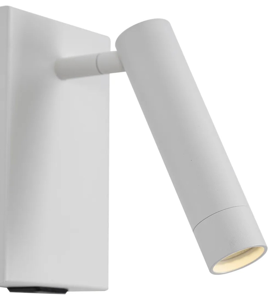 Moderní nástěnná lampa bílá nastavitelná s USB-C - Croft