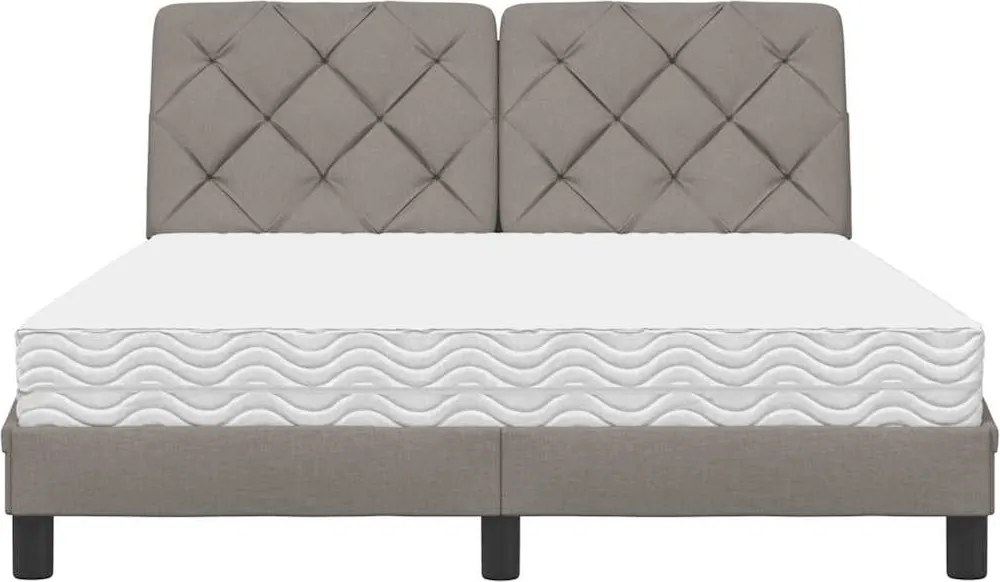 Postel s matrací taupe 140 x 200 cm textil 3310745