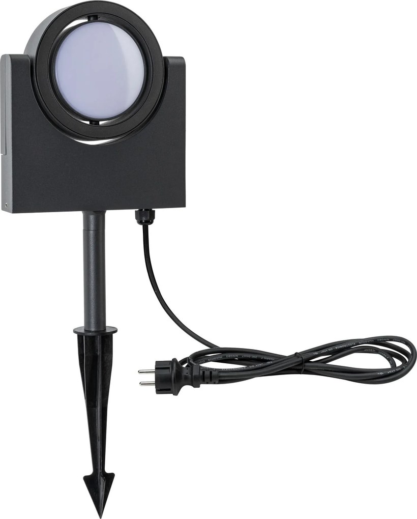 P 94408 Venkovní bodové svítidlo Swivea antracit IP44 8W 230V teplá bílá nastavitelná hlava svítidla - PAULMANN