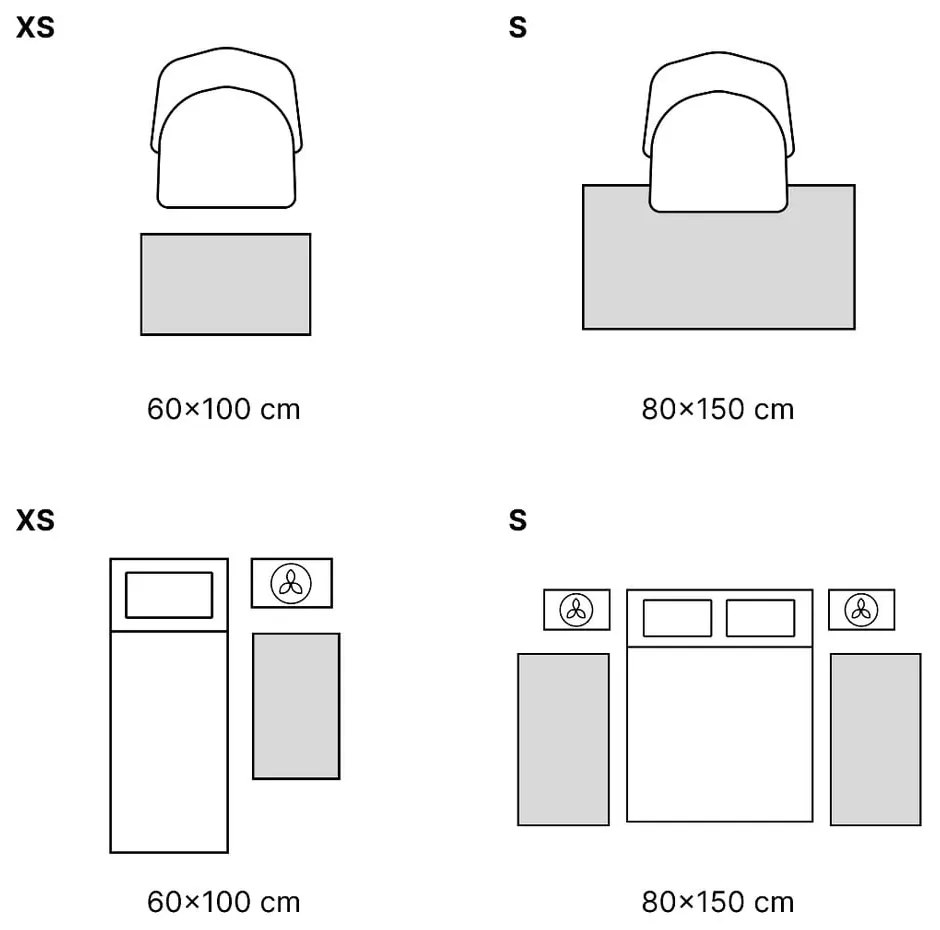 Béžový bavlněný koberec Vitaus Art, 60 x 90 cm