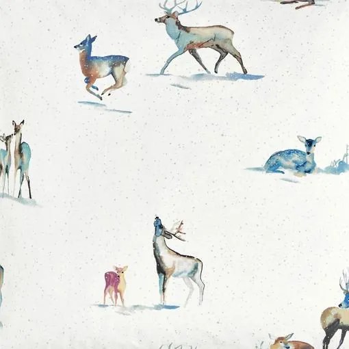 Christian Fischbacher Povlečení na přikrývku It's Snowing My Deer White 100 x 135 cm na knoflíky