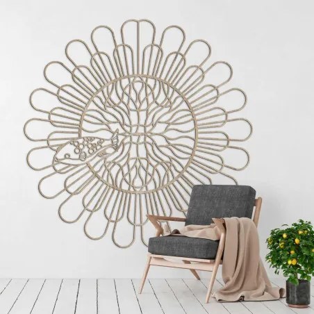 Dřevěný obraz Mandala Ryba | Vyřezávaná 3D dekorace na zeď | SENTOP HDF0348