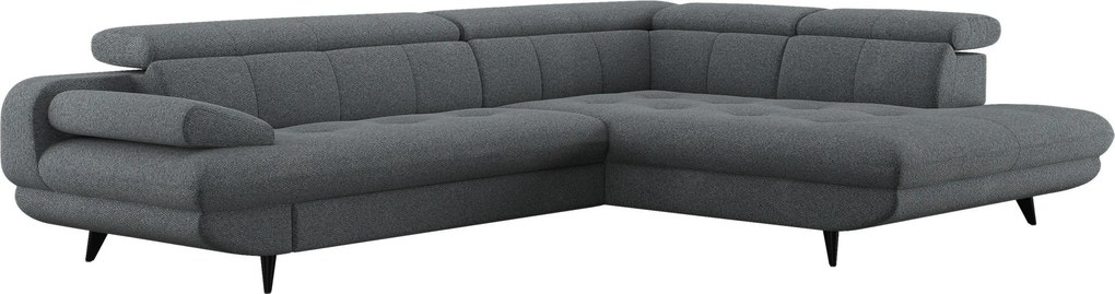 XXXLutz ROHOVÁ SEDAČKA, textil, antracitová Welnova - Sedací soupravy - 000552032101