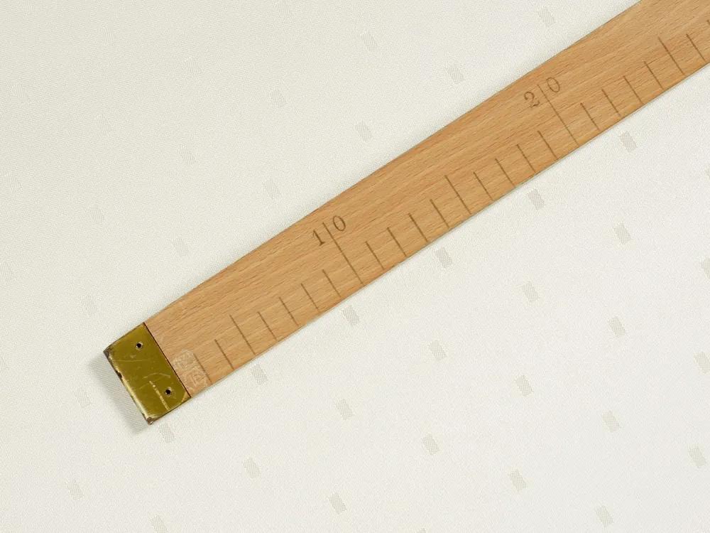 Biante Teflonový oválný ubrus TF-017 Obdélníčky - lesklý smetanový 120x140 cm