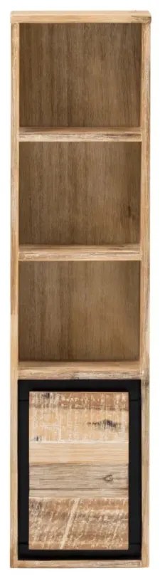furniture-nabytek.cz - Masivní závěsná polička Jolano z akáciového dřeva, lakovaná, přírodní barva – 25×15×100 cm