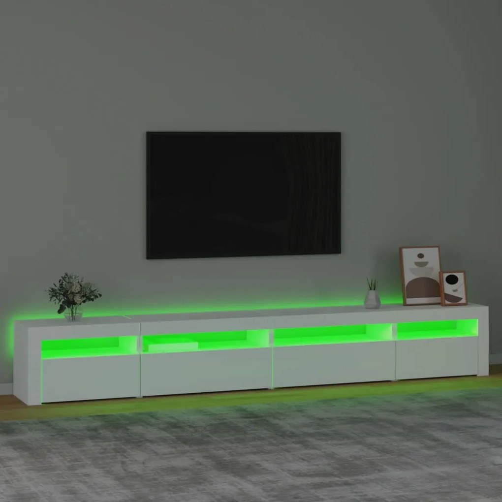 TV skříňka s LED osvětlením bílá 270x35x40 cm 3152746