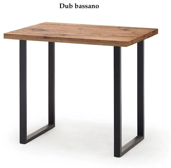 Barový stolek Castello antracit Rozměr: Tmavý dub bassano s trhlinami, lakovaný, 120 cm