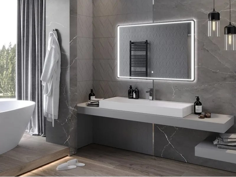 Mexen Zusa osvětlené koupelnové zrcadlo 120 x 80 cm, LED 6000K, proti zamlžení - 9808-120-080-611-00