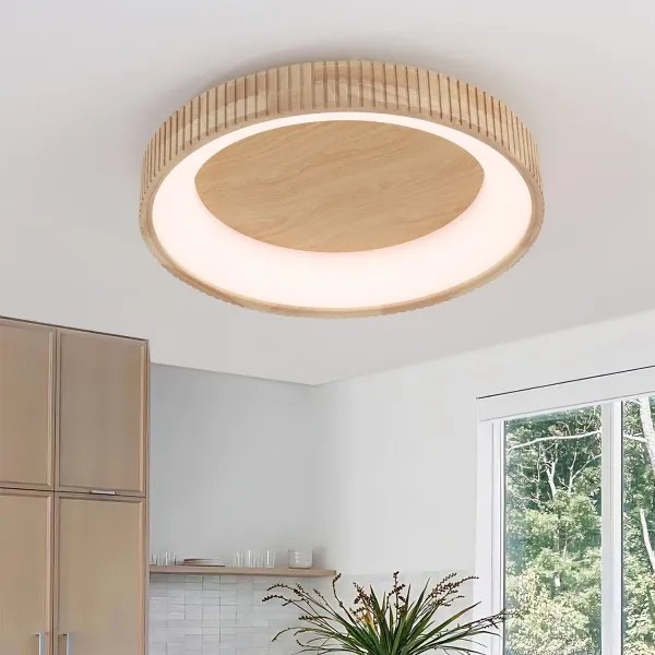 Brilagi - LED Stropní svítidlo FALCON WOOD MODERN LED/40W/230V pr. 60 cm dřevo