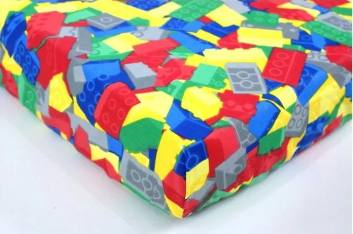 Nadia Bavlněné prostěradlo 200x90cm různé vzory Barva: Trojúhelníky granát