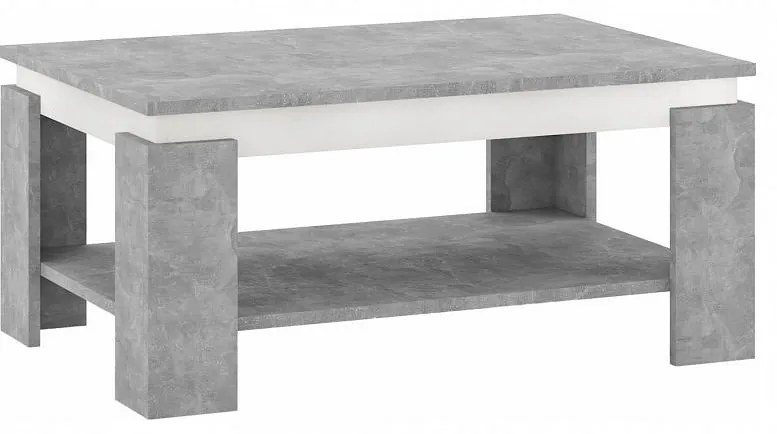 Tempo Kondela Konferenční stolek PIANI, beton/bílá