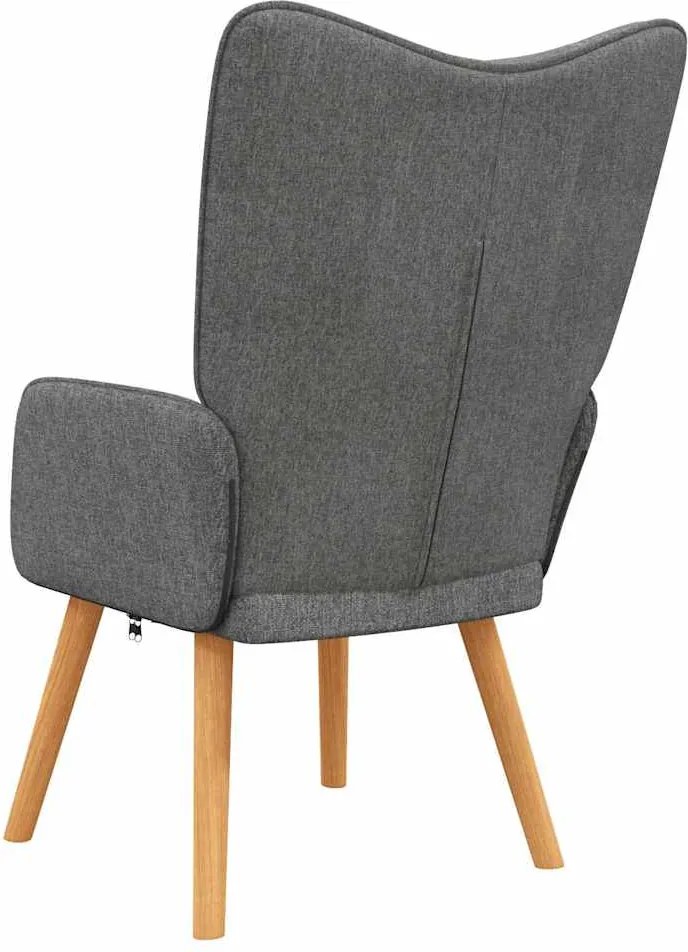 Relaxační křeslo tmavě šedé textil 327920