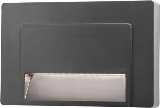NV 8403626 Venkovní nástěnné svítidlo LUTON tmavě šedý ABS LED 1.2W 3000K IP65 100-220V vč. driveru - NOVA LUCE
